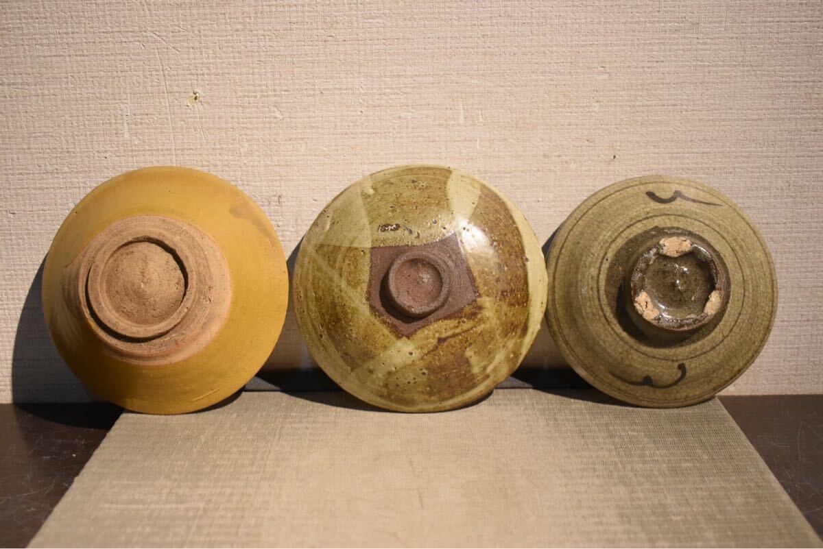 Yahoo!オークション - 【GE】Z98【コレクター所蔵品】時代 唐津平茶碗3...