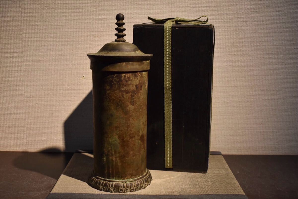 Yahoo!オークション - 【GE】R83【コレクター所蔵品】時代 古銅経筒/仏...