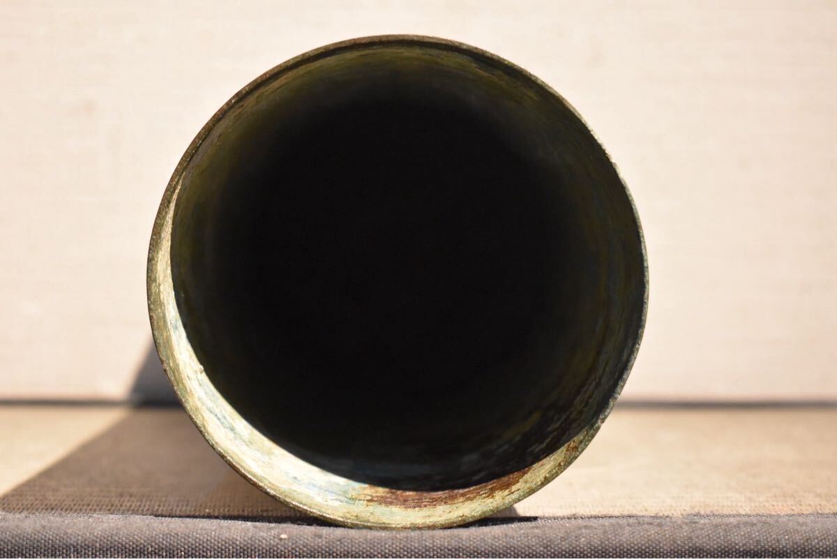 Yahoo!オークション - 【GE】R83【コレクター所蔵品】時代 古銅経筒/仏...