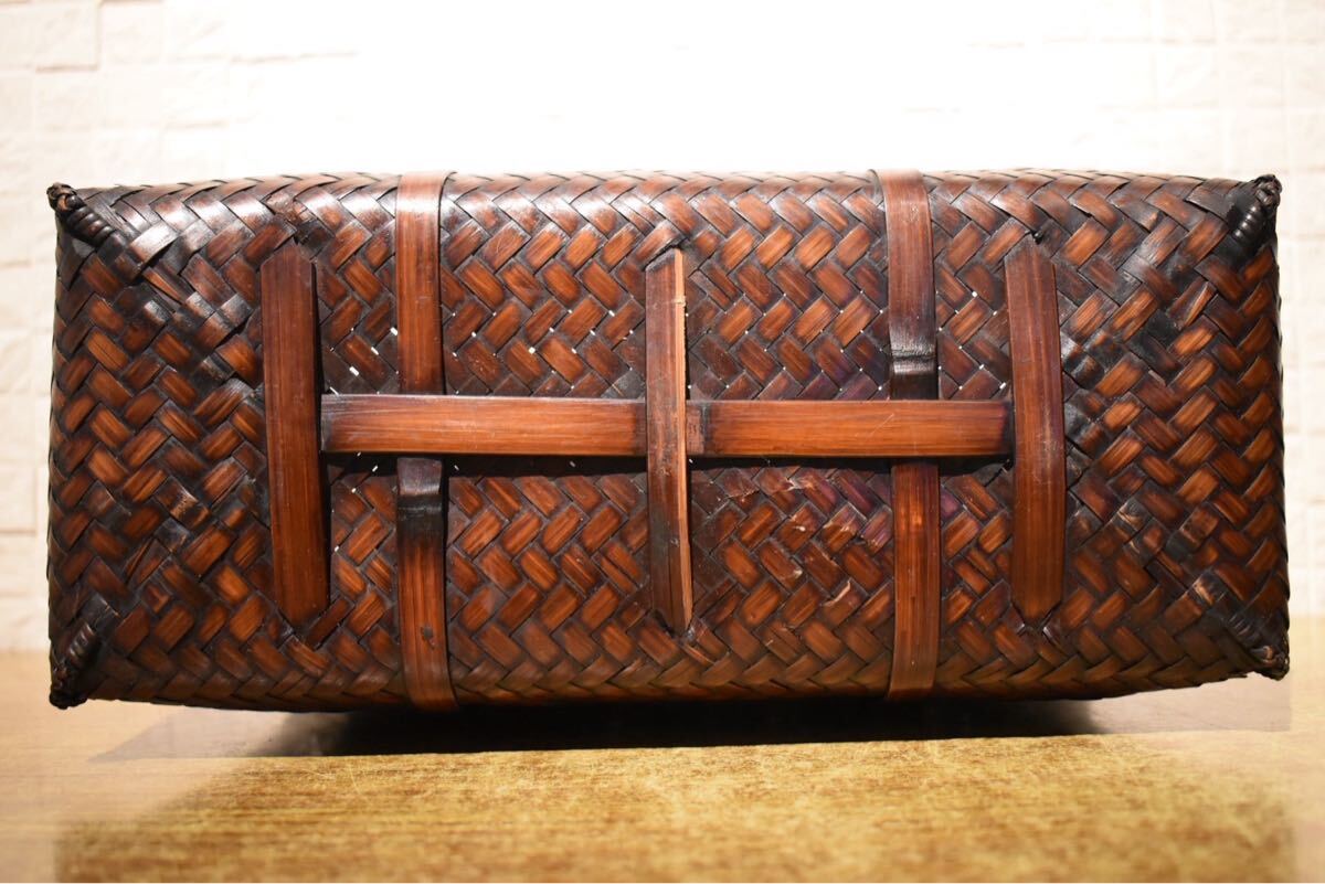 Yahoo!オークション - 【GE】Z123【コレクター所蔵品】時代 竹籠バッグ...