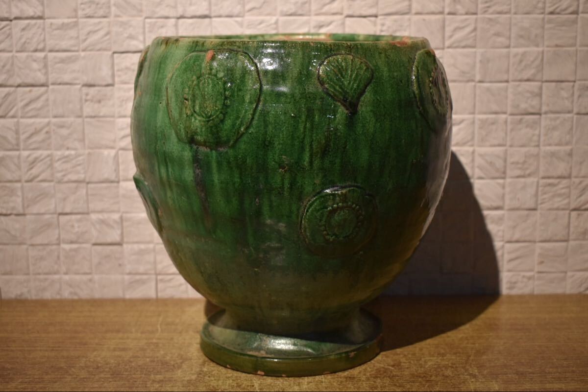 Yahoo!オークション - 【GE】Z131【コレクター所蔵品】時代 漢緑釉笠鉢...