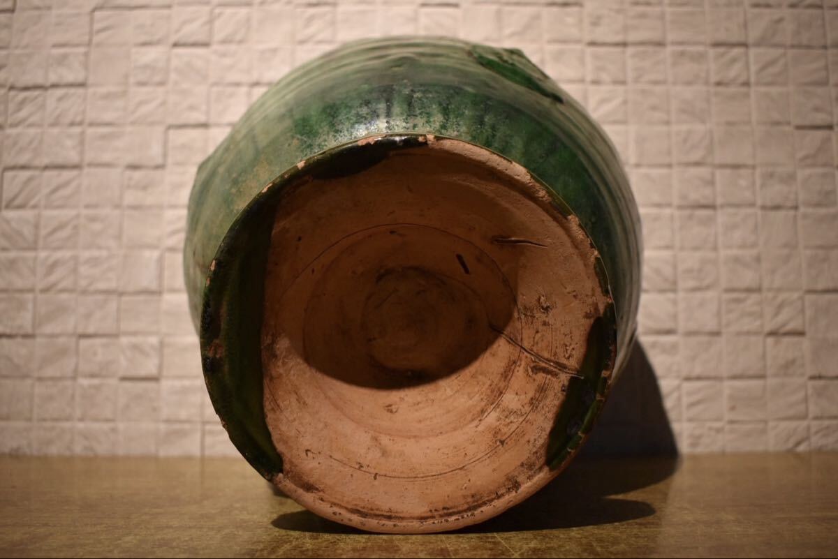 Yahoo!オークション - 【GE】Z131【コレクター所蔵品】時代 漢緑釉笠鉢...