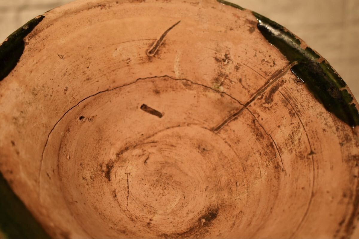 Yahoo!オークション - 【GE】Z131【コレクター所蔵品】時代 漢緑釉笠鉢...