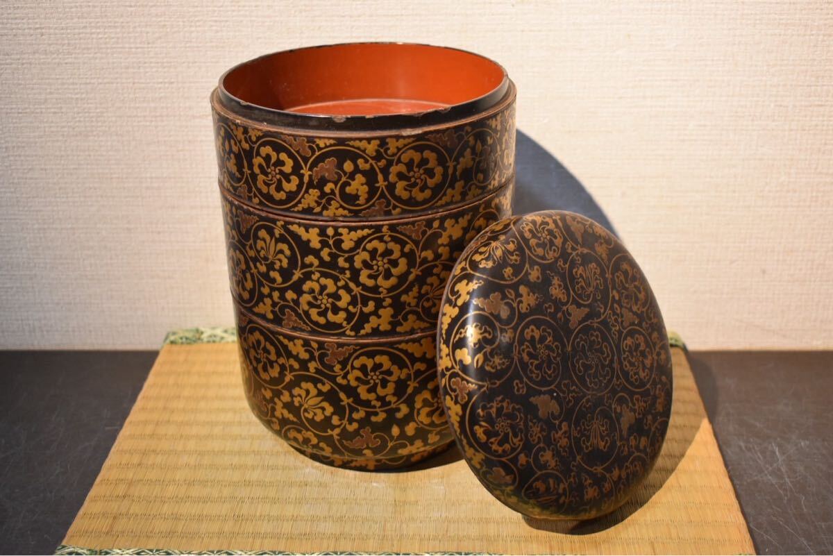 Yahoo!オークション - 【GE】Z137【コレクター所蔵品】時代 蒔絵段菓子...