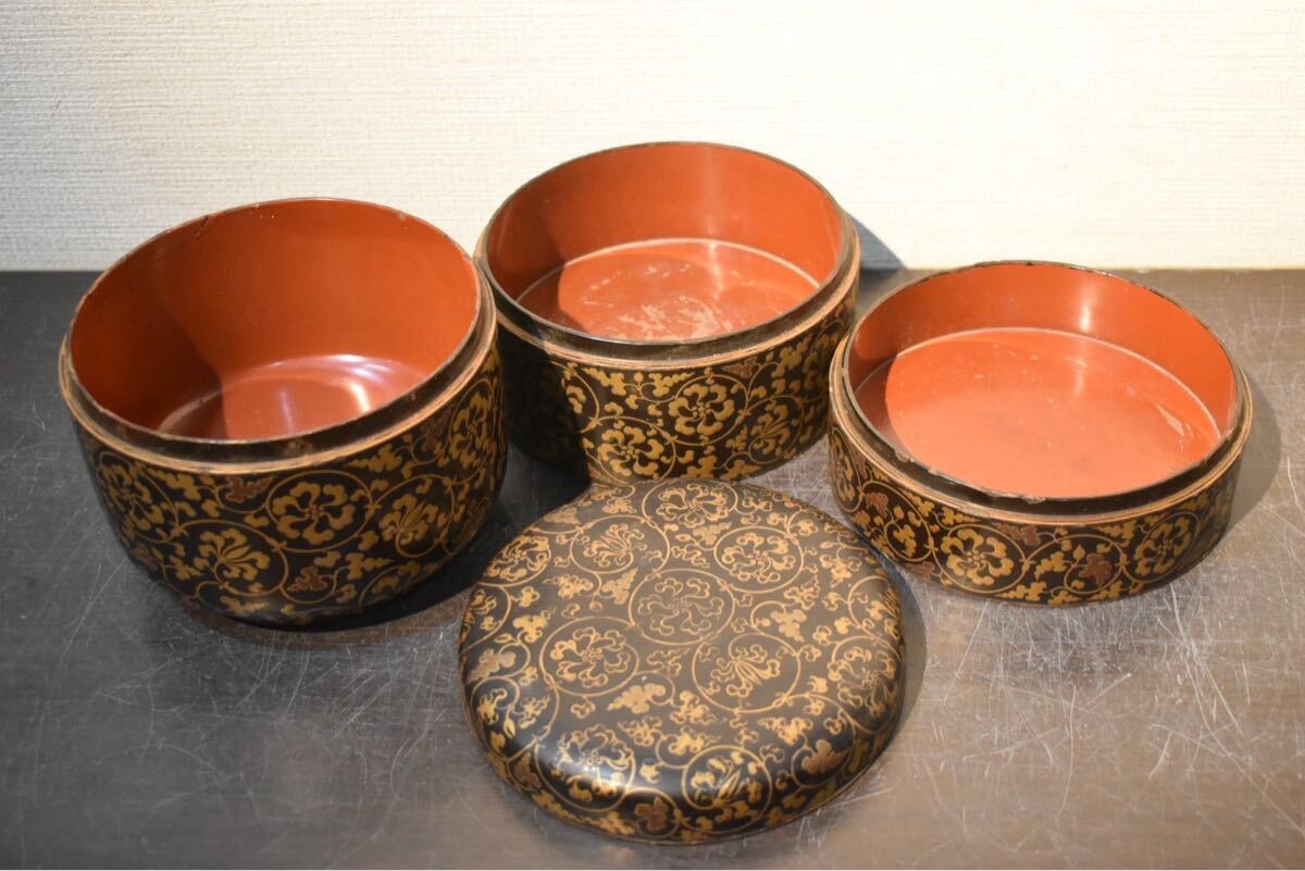 Yahoo!オークション - 【GE】Z137【コレクター所蔵品】時代 蒔絵段菓子...