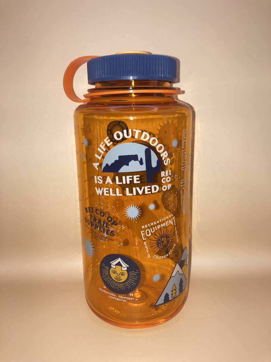 日本未上陸 REI Co-op 広口 1L ナルゲンボトル 希少品 A Lifeオレンジ109(新品/送料無料)のオークション落札情報
