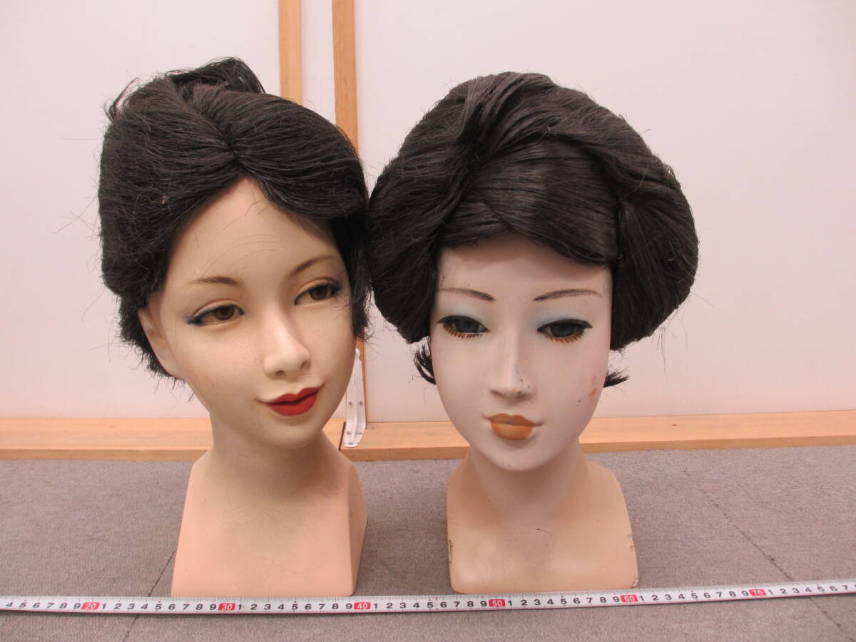 Yahoo!オークション - K639【7-9】 昭和レトロ マネキン 和装 頭部 女...