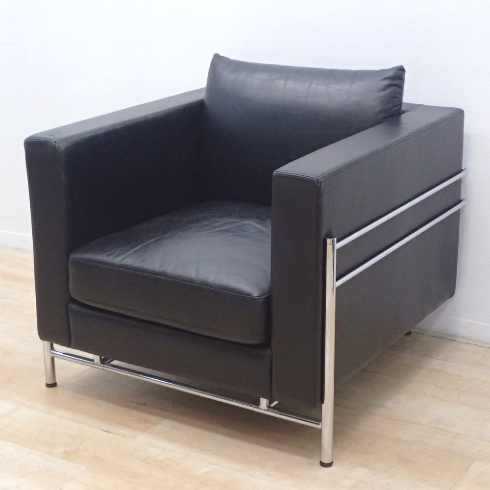Yahoo!オークション - コルビジェ リプロダクト LC2 ブラック ソファ 1...