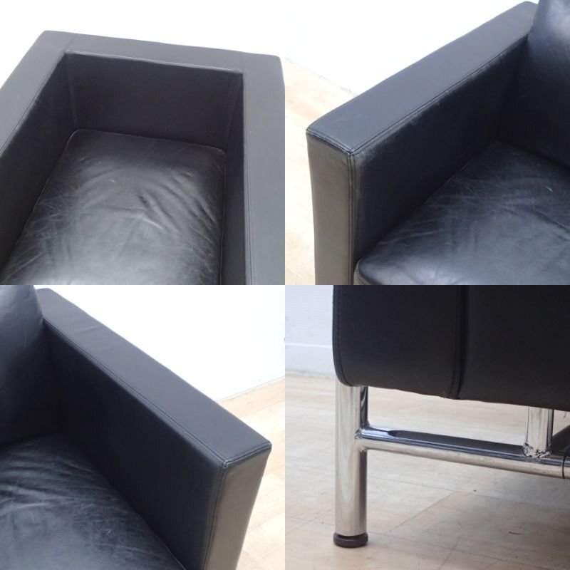 Yahoo!オークション - コルビジェ リプロダクト LC2 ブラック ソファ 1...