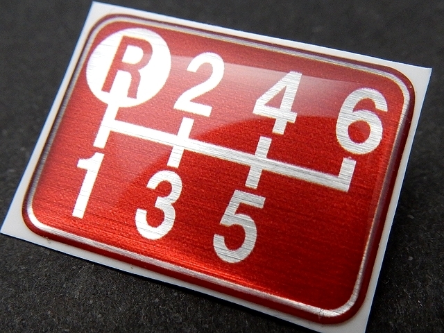 Yahoo!オークション - Tuningfan シフトパターン エンブレム レッド 左...