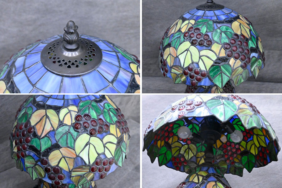 Yahoo!オークション - HE53 超美品 お洒落なデザイン ステンドグラス ...