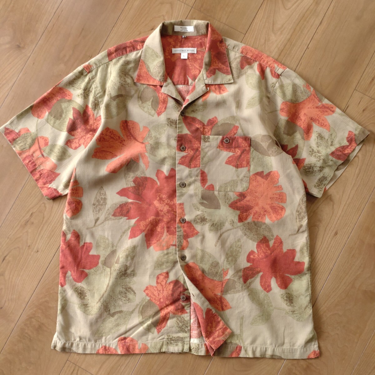 Yahoo!オークション - GEOFFREY BEENE アロハシャツ/シルク100%/A155/...