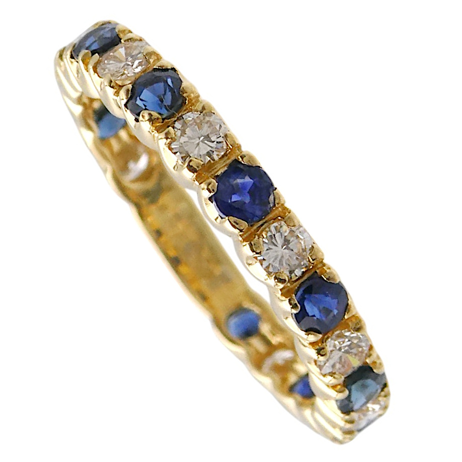 Yahoo!オークション - リング K18 ダイヤモンド/サファイア1.68ct 13号