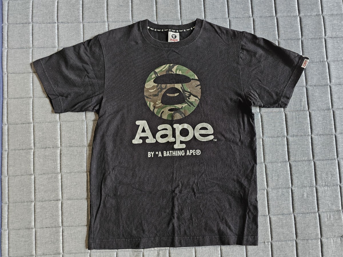 Yahoo!オークション - Aape Tシャツ Mサイズ 黒 a bathing ape エイプ