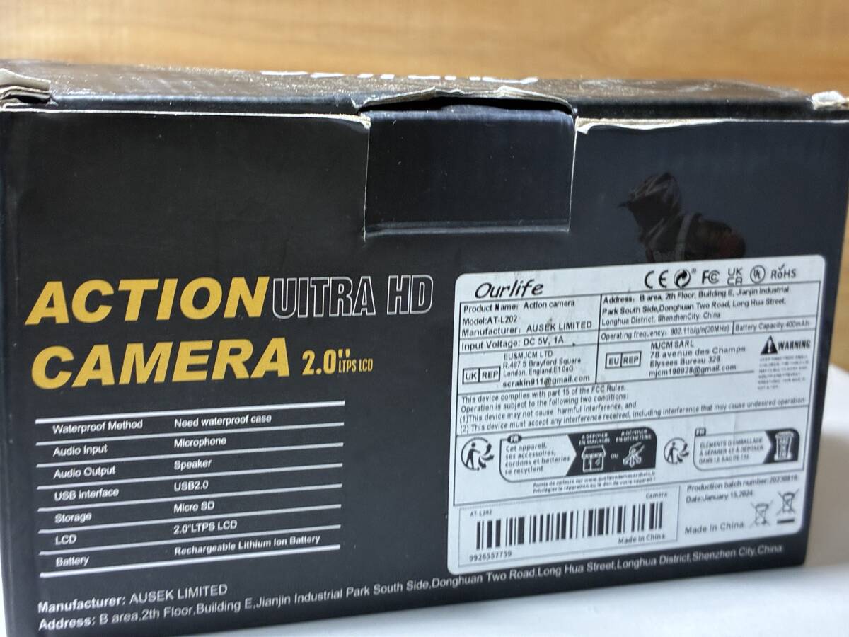 Yahoo!オークション - 20801) Ourlife Action Camera ULTRA HD AT-L202