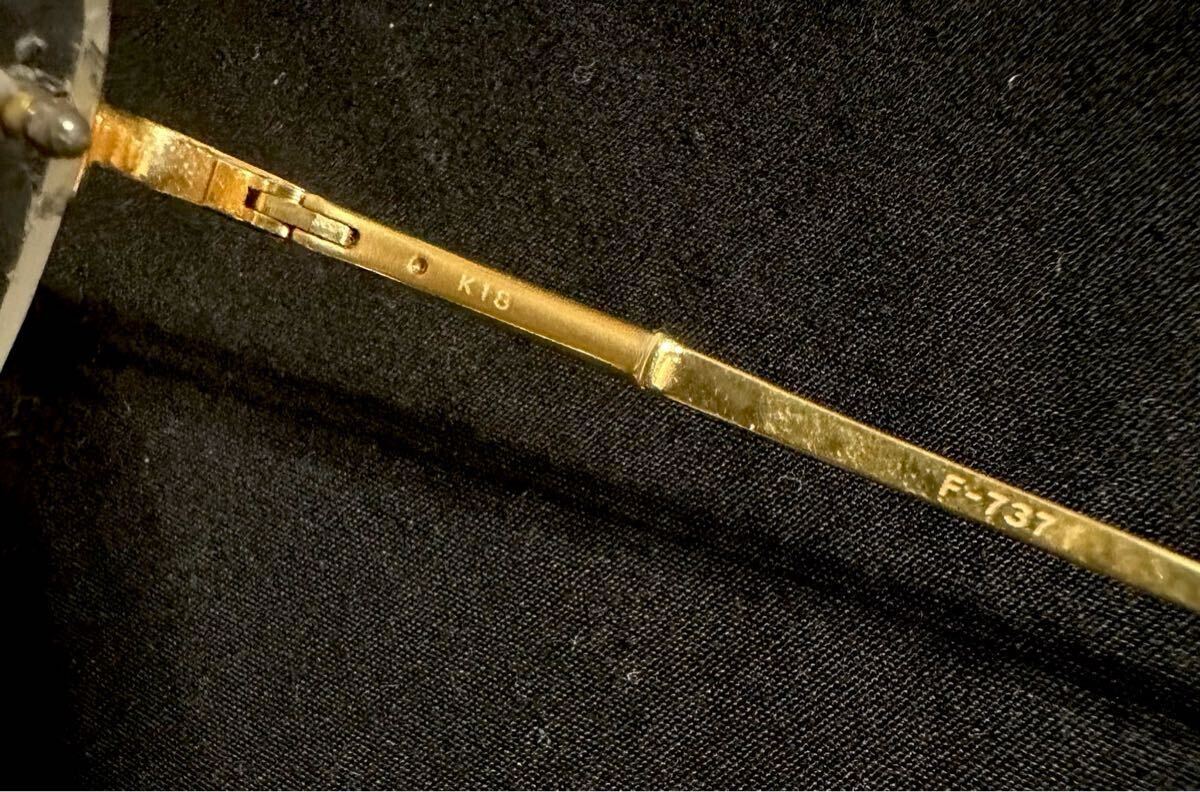 Yahoo!オークション - 金沢資産家所蔵品③ 18金 眼鏡 日本製 K18 27.7g...