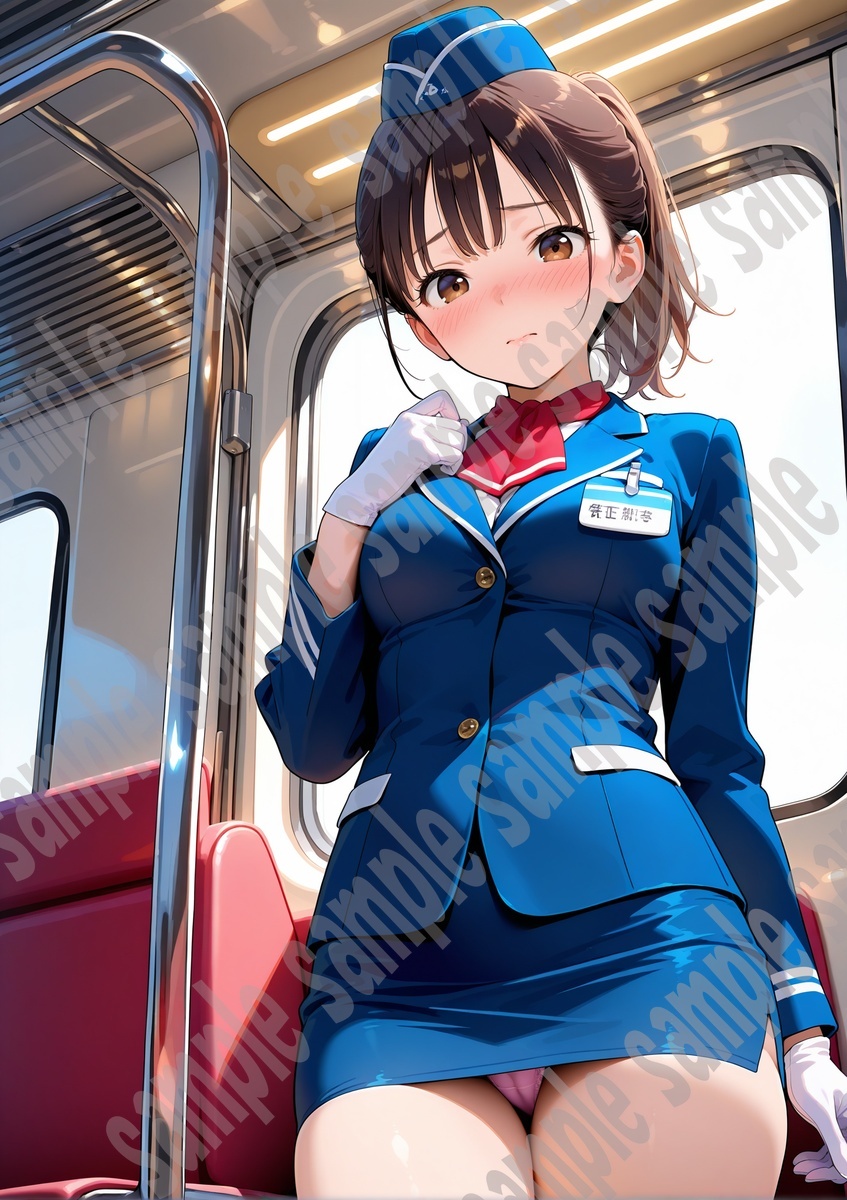 Yahoo!オークション - 【ちい】A4 ポスター 美少女 イラスト バスガイ...