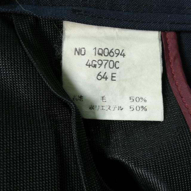 Yahoo!オークション - 1円 スクールスカート 夏物 w63-丈66 紺 中学 高...