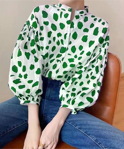 Yahoo!オークション - 「LOPASS」 長袖ブラウス M グリーン レディース