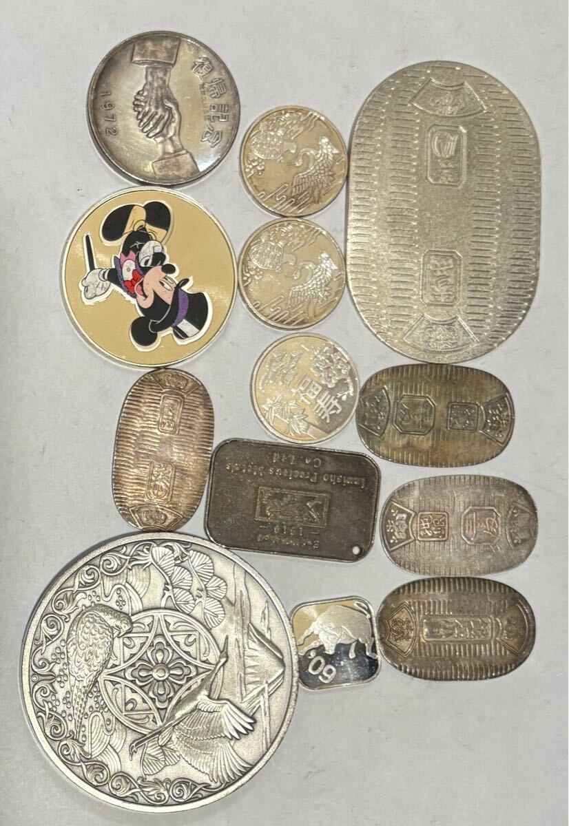 Yahoo!オークション - 純銀 メダル 小判 総重量 226g コレクション プ...