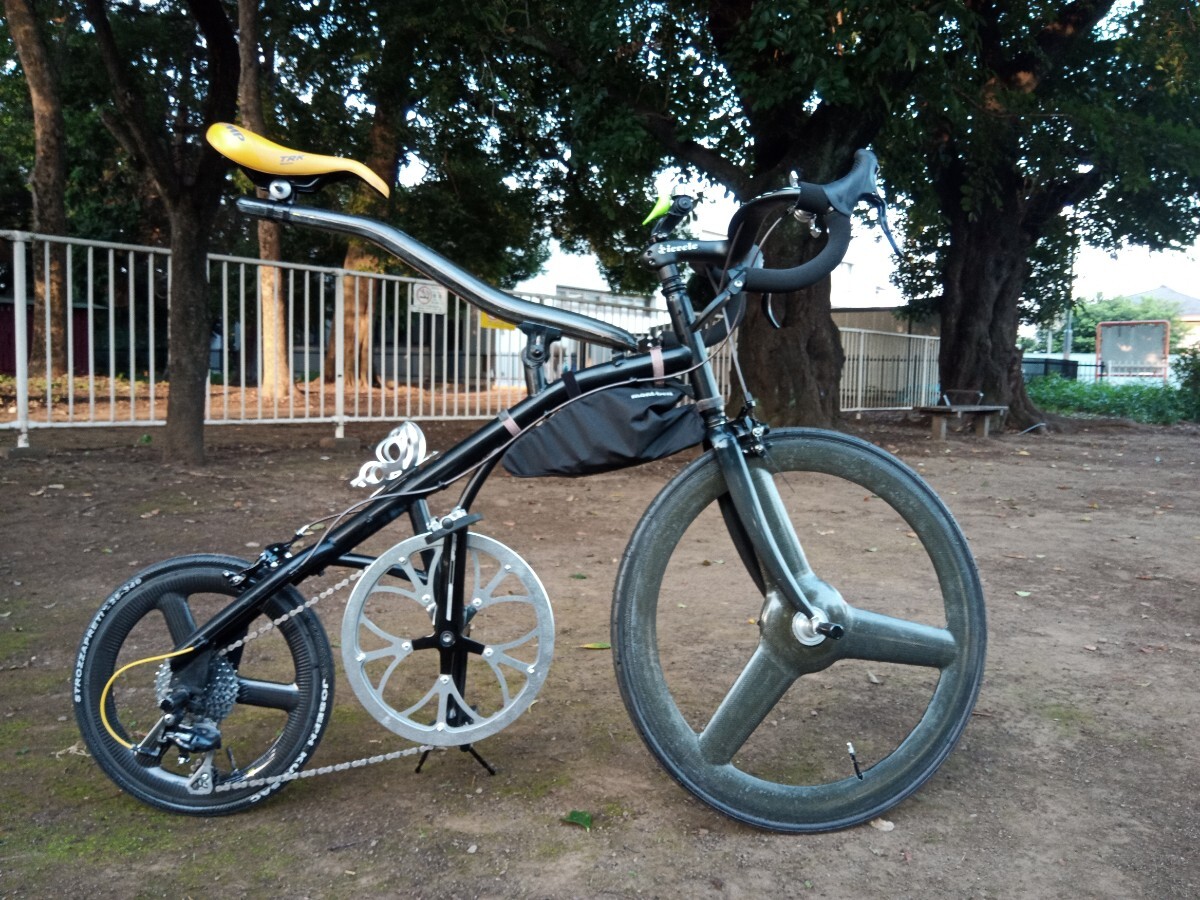 Yahoo!オークション - 世界に1台 異径 ダルマ 自転車 前26インチ(650c)...