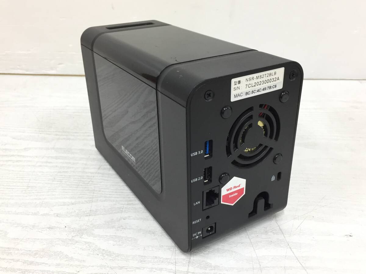 Yahoo!オークション - ELECOM NSR-MS2T2BLB NAS ネットワークHDD ケー...