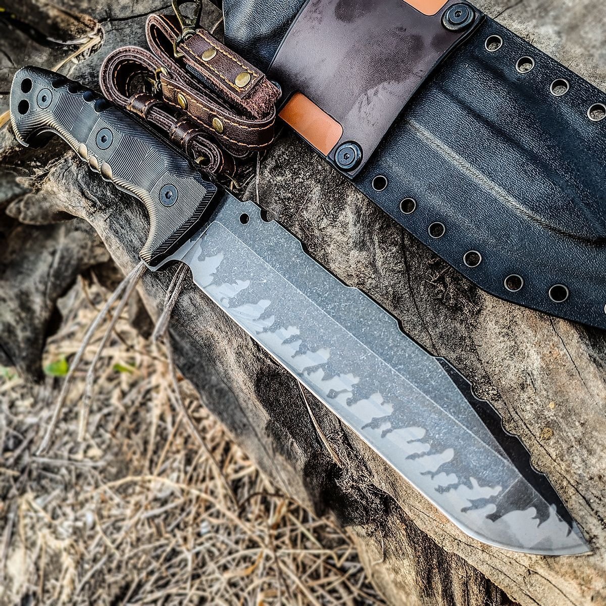 Yahoo!オークション - アウトドアナイフ サバイバルナイフ 手鉈 7cr鋼 ...