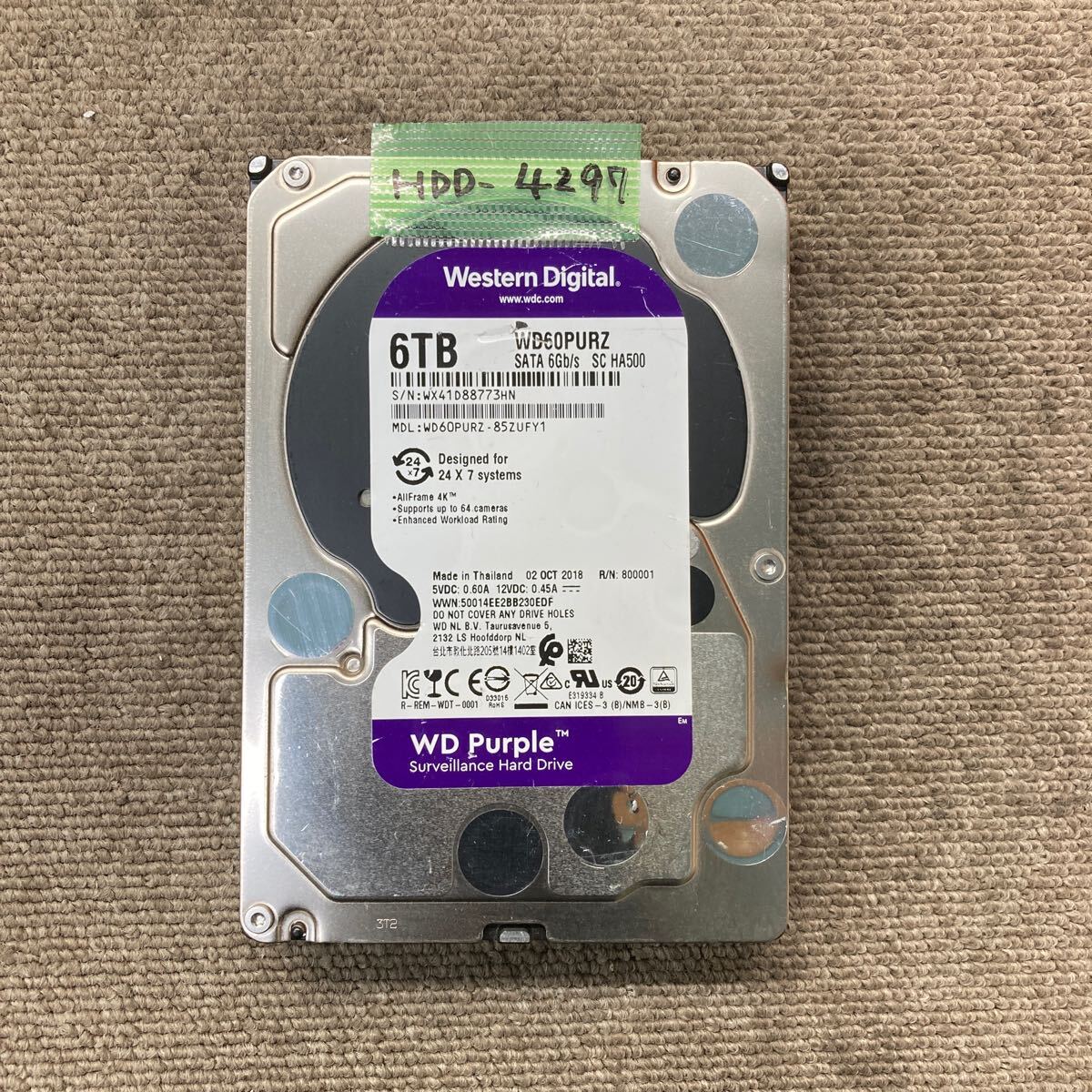 Yahoo!オークション - HDD-4297 激安 HDD6TB 3.5インチ SATA 43474時間...
