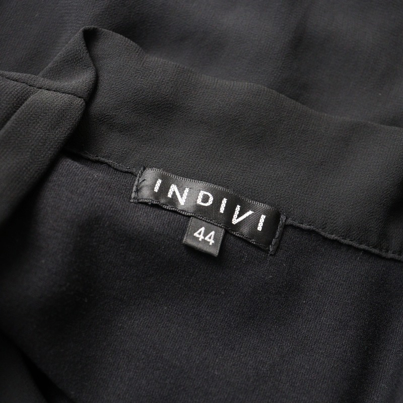 Yahoo!オークション - 美品 大きいサイズ インディヴィ INDIVI ボウタ...