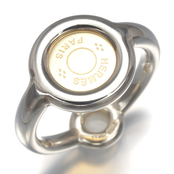 Yahoo!オークション - エルメス リング セリエ クルードセル 52号 K18Y...