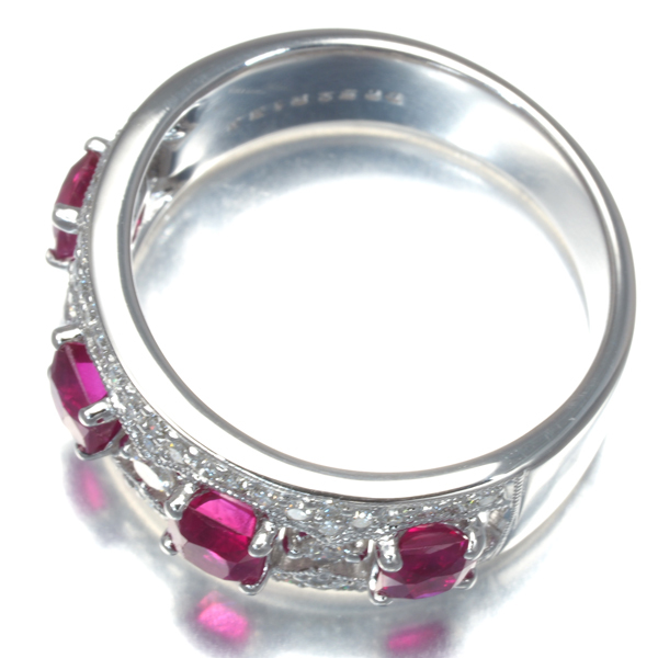 Yahoo!オークション - ルビー 1.58ct ダイヤ ダイヤモンド 0.52ct ミル...