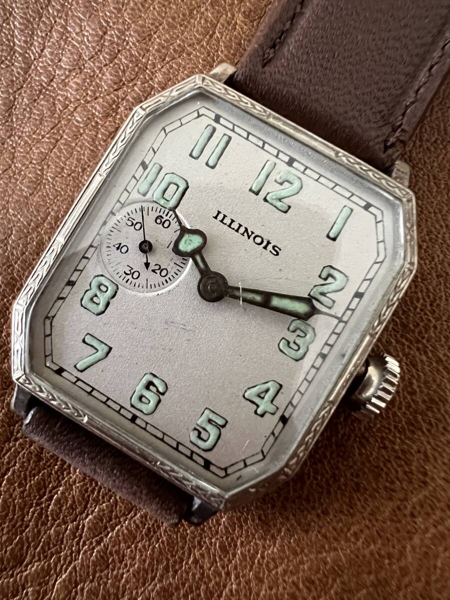 Yahoo!オークション - 1930年代 イリノイ ILLINOIS 手巻き メンズ スプ...