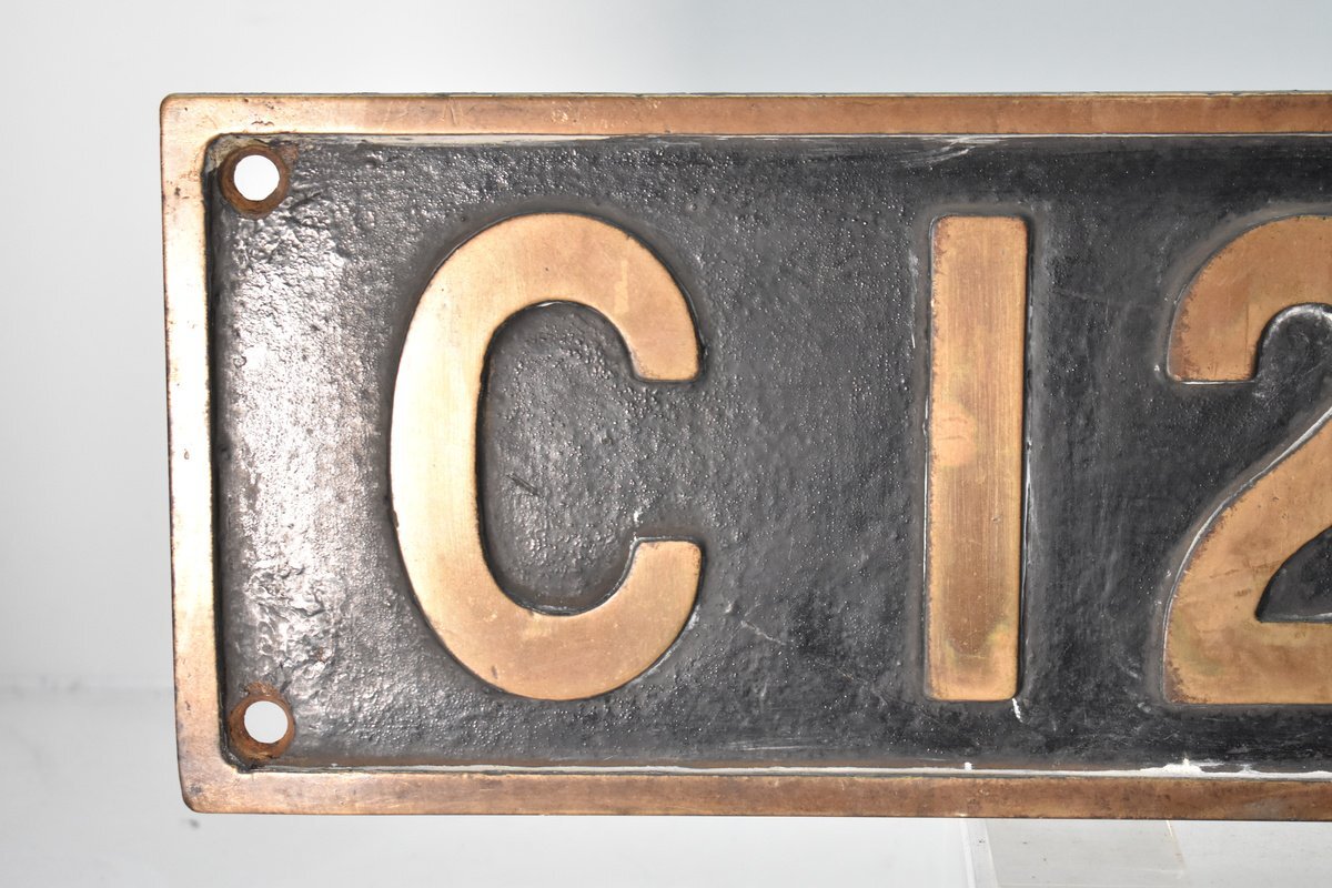 国鉄 C12形 蒸気機関車 C1252 砲金製 ナンバープレート 重量6.5kg 実装品 日本国有鉄道 SL 看板 煤 当時物 H(その他)｜売買されたオークション情報、yahooの商品情報を ...