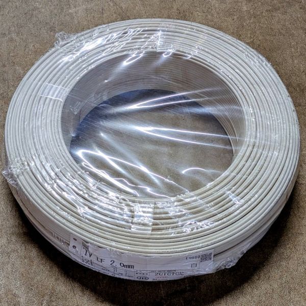 Yahoo!オークション - 住電 IV LF 2.0MM 白 300M ケーブル 未使用品