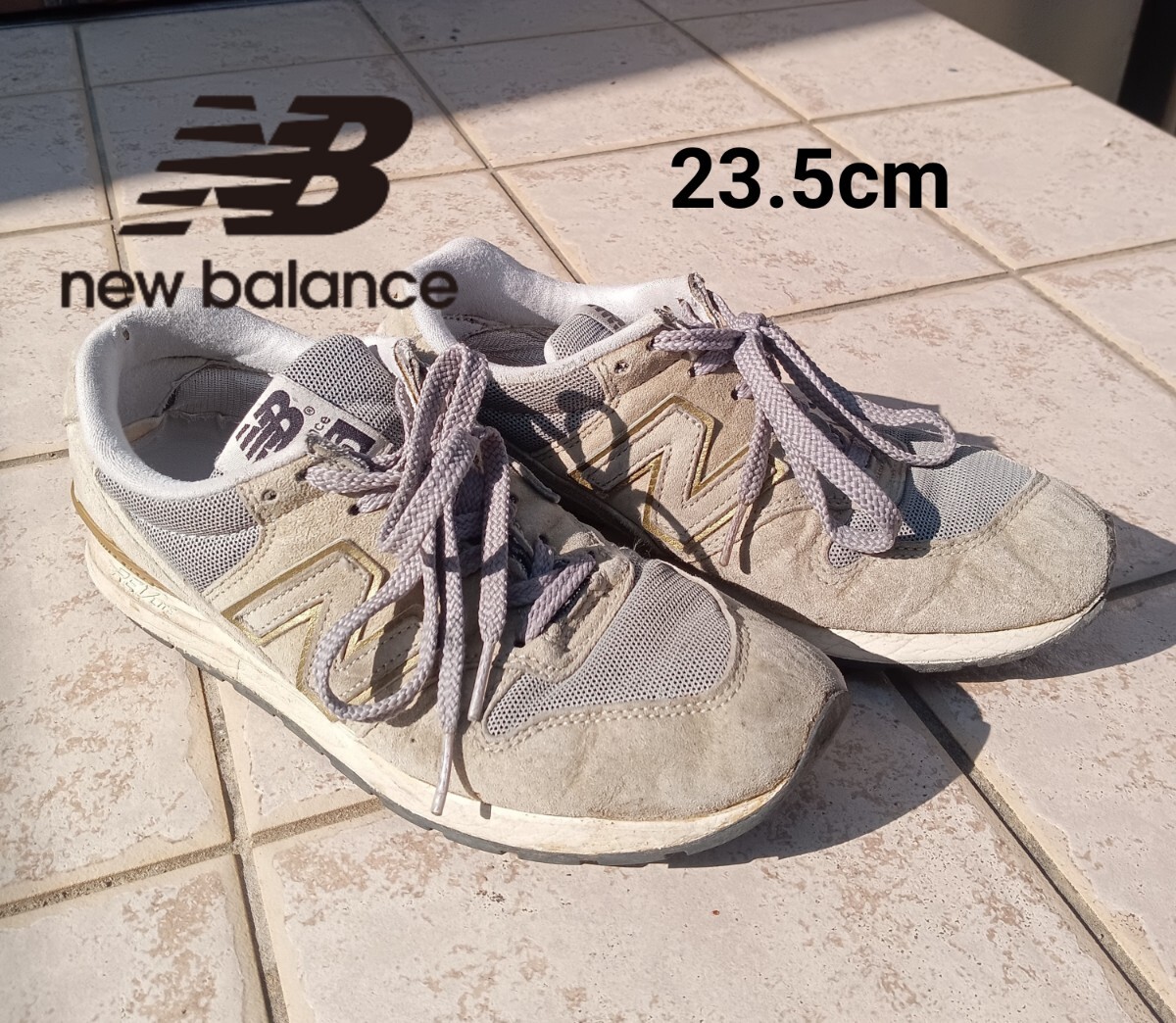 Yahoo!オークション - ニューバランス996 New Balance グレー 23cm リ...