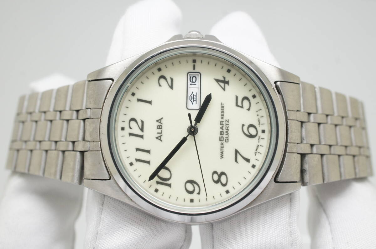Yahoo!オークション - G107 作動良好 SEIKO セイコー ALBA アルバ V733...