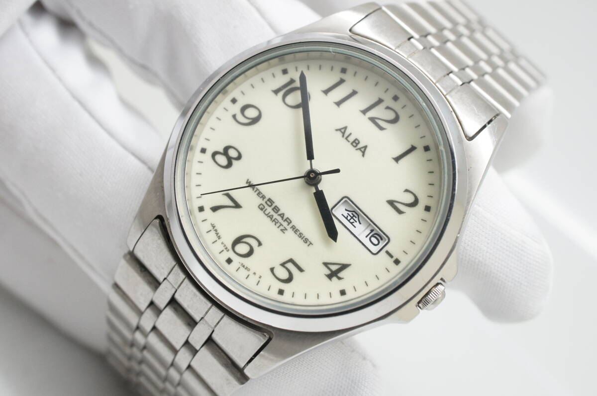 Yahoo!オークション - G107 作動良好 SEIKO セイコー ALBA アルバ V733...
