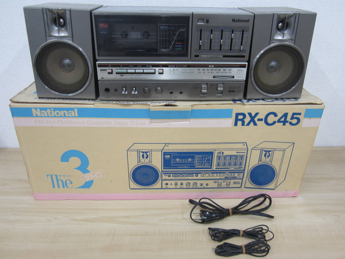 National ナショナル RX-C45 ラジカセ 昭和レトロ カセットデッキ スピーカー分離式 通電のみ確認 現状品 激安1円スタート(ラジカセ)｜売買されたオークション情報、yahooの ...
