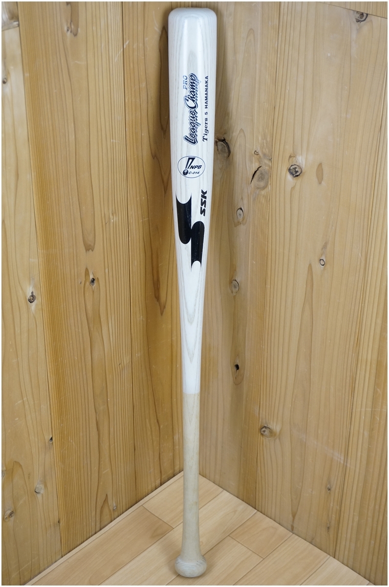 【樂淘letao】日本代購代標第一品牌－【コレクター放出品】 阪神タイガース 浜中治選手 直筆サイン入りバット T5刻印 NPB公認 支給品 SSK League Champ