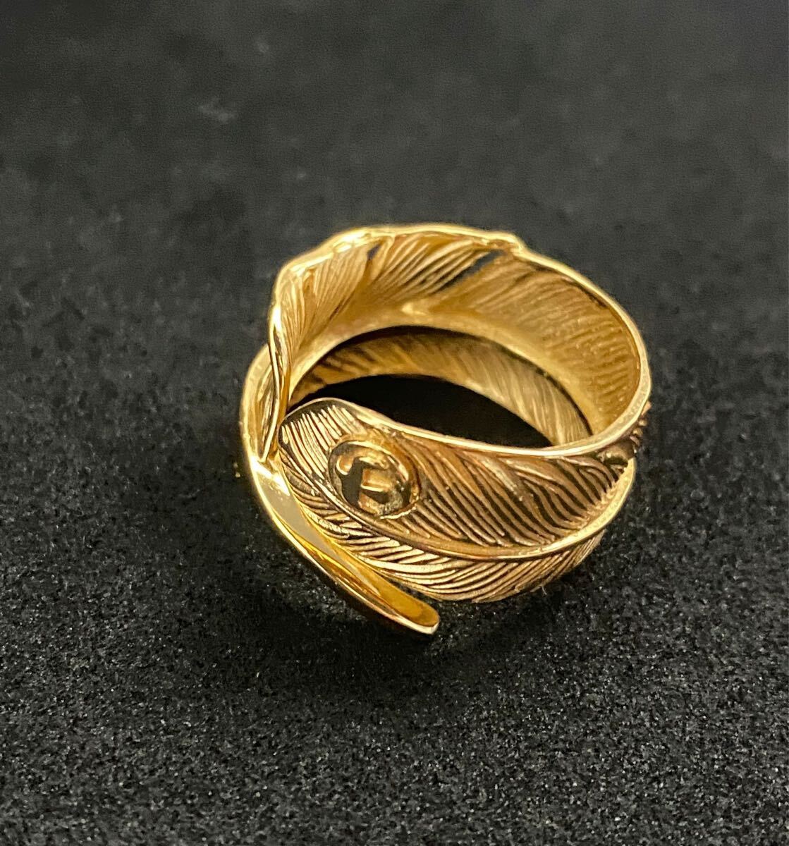 Yahoo!オークション - シルバー925素材 18KGP ゴールドフェザーリング ...