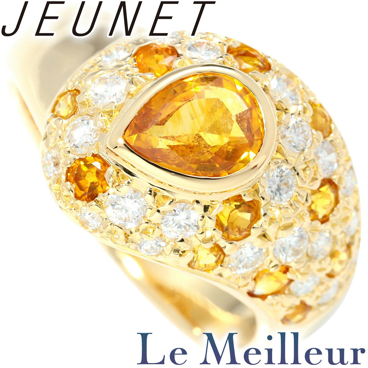 Yahoo!オークション - ジュネ Jeunet リング 指輪 ゴールデンサファイ...