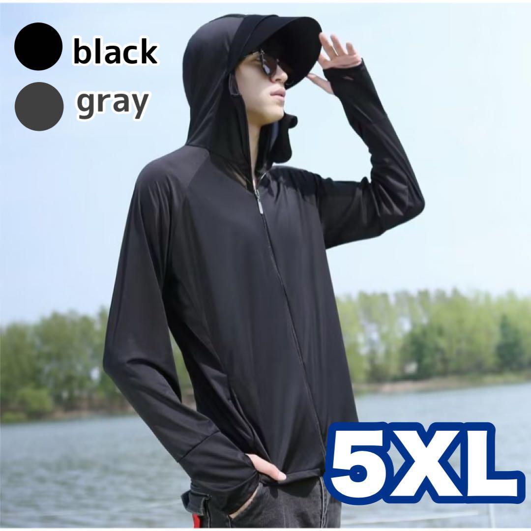 Yahoo!オークション - UVパーカー 5XL 黒 ラッシュガード 長袖 紫外線 ...