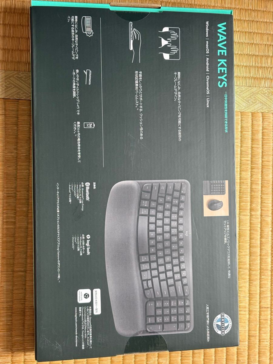 Yahoo!オークション - ロジクール WAVE KEYS K820 エルゴノミック Blue...