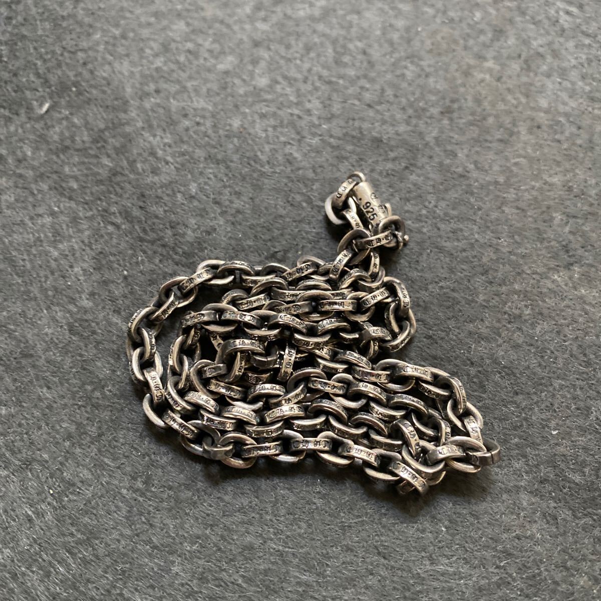 Yahoo!オークション - クロムハーツ シルバー925 ペーパーチェーン 50c...