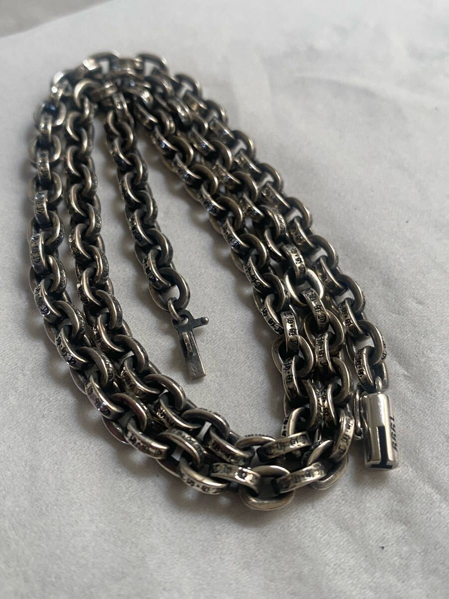Yahoo!オークション - クロムハーツ シルバー925 ペーパーチェーン 50c...