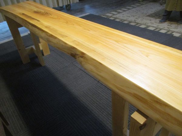 Yahoo!オークション - H043 桧 檜 ヒノキ 座卓 ローテーブル 一枚板 テ...