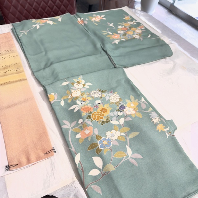 Yahoo!オークション - H7-7-123 着物 付け下げ 長襦袢 重ね襟 3点セッ...