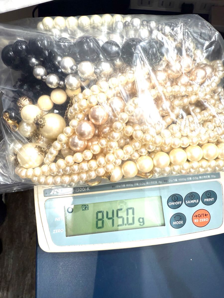 Yahoo!オークション - H7-7-12 イミテーションパールネックレス ジバン...