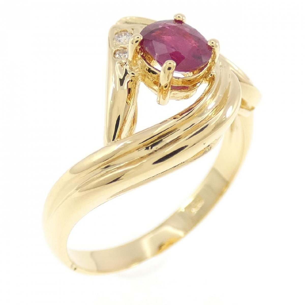 Yahoo!オークション - 750YG ルビー リング