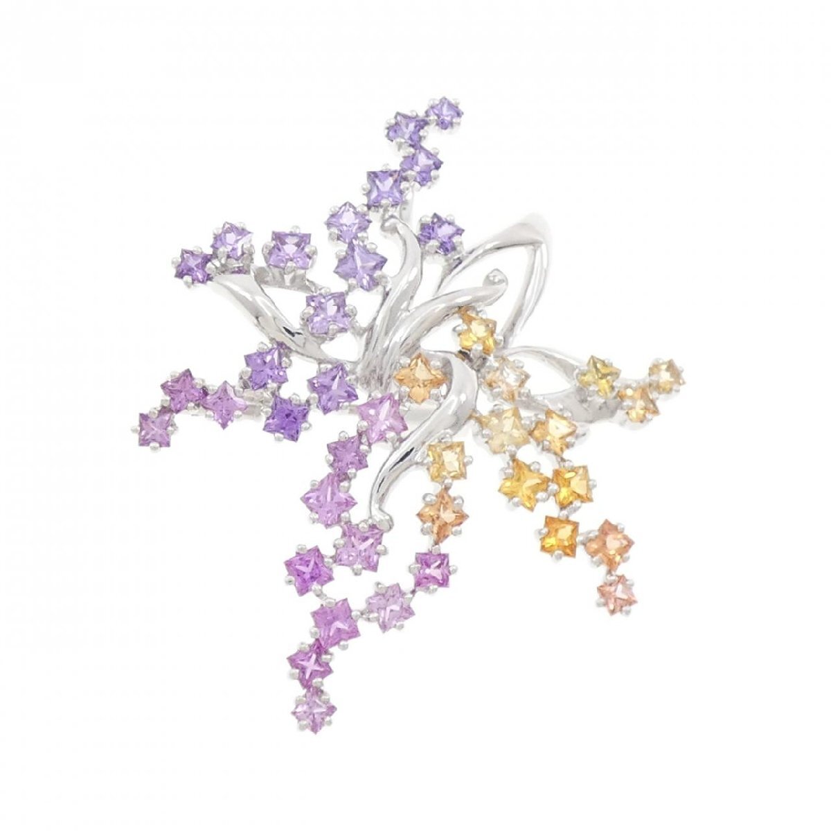 Yahoo!オークション - ジュネ サファイヤ ブローチ 4.85CT